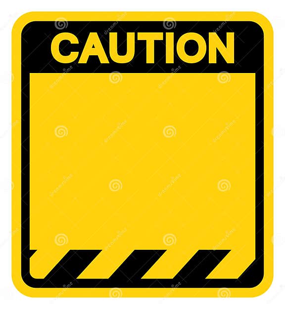 Background Caution Blank Symbol Sign,Vector Illustration, Isolate on ...