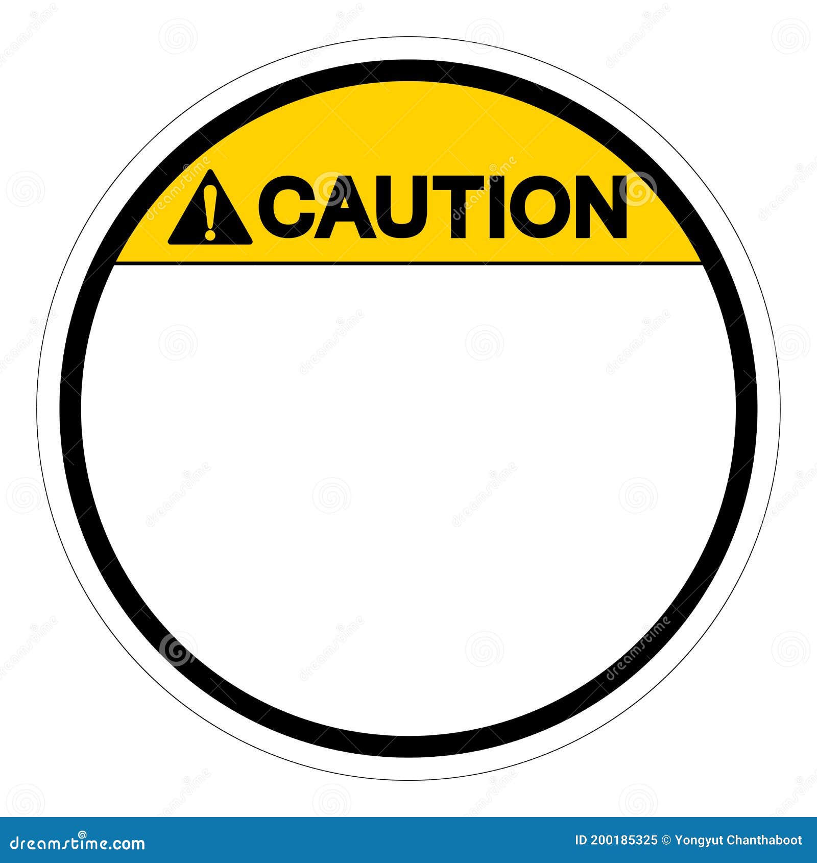 Background Caution Circle Blank Symbol Sign,Vector Illustration ...