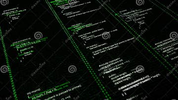 Background from Changing Matrix Code. Animation. Field with Source Code To Fill in for Matrix ...