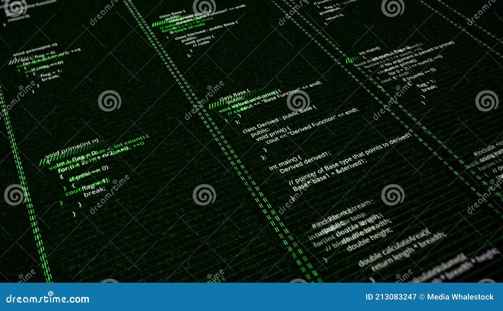 Background from Changing Matrix Code. Animation. Field with Source Code ...