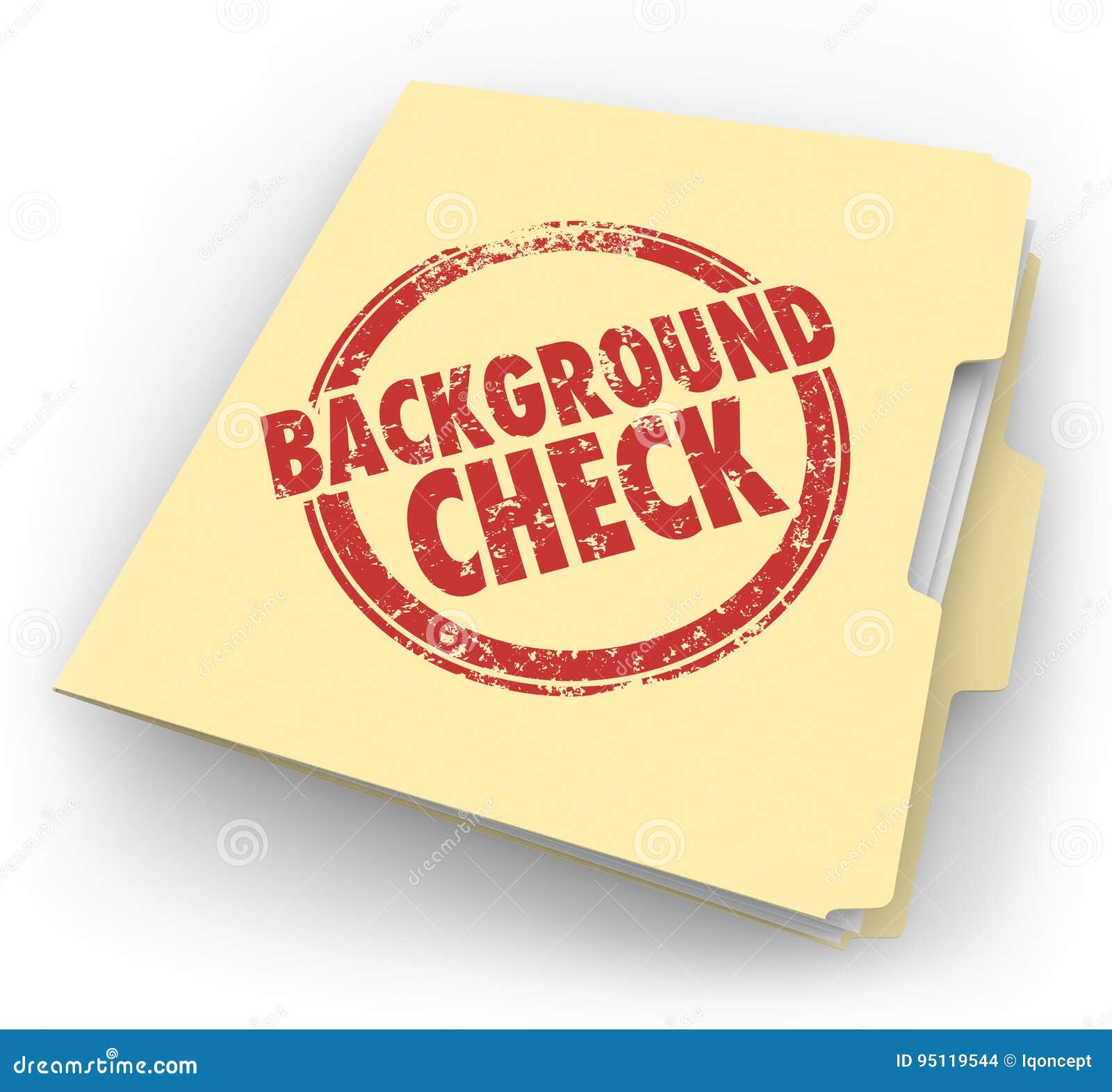 Background Check Folder Information Review Evaluation 3d Illustration ...