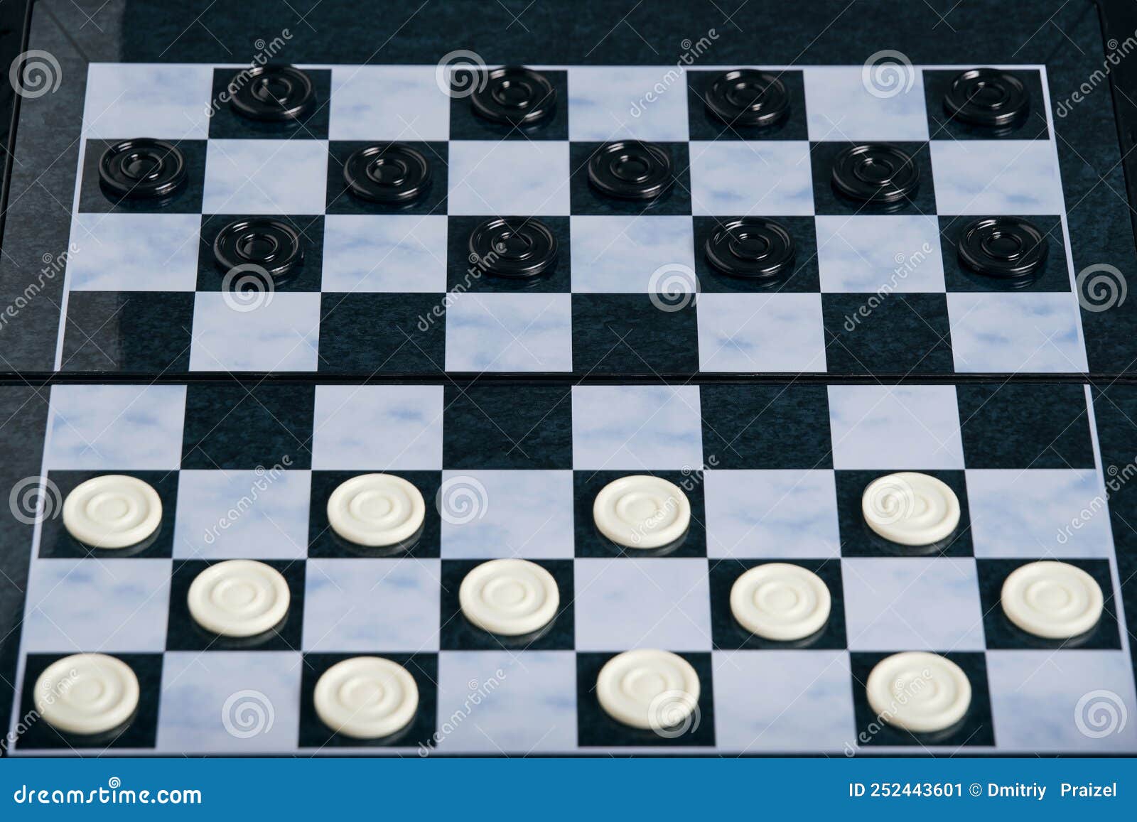 Background, Checkers Board with Checkers, Checkers is Logical Game for ...