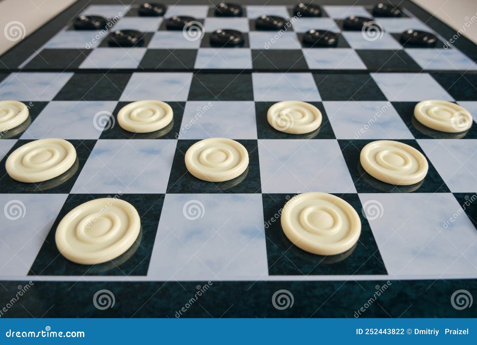 Background, Checkers Board with Checkers, Checkers is Logical Game for ...