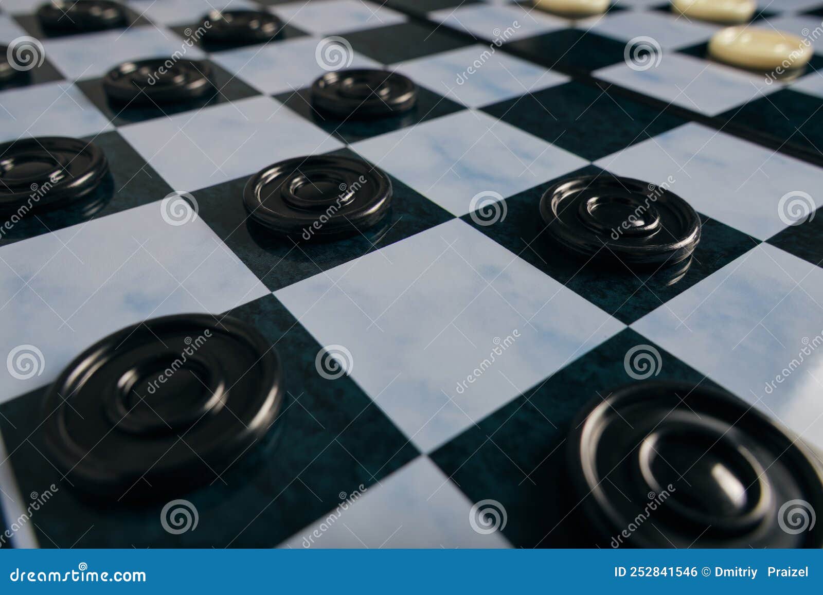 Background, Checkers Board with Checkers, Checkers is Logical Game for ...
