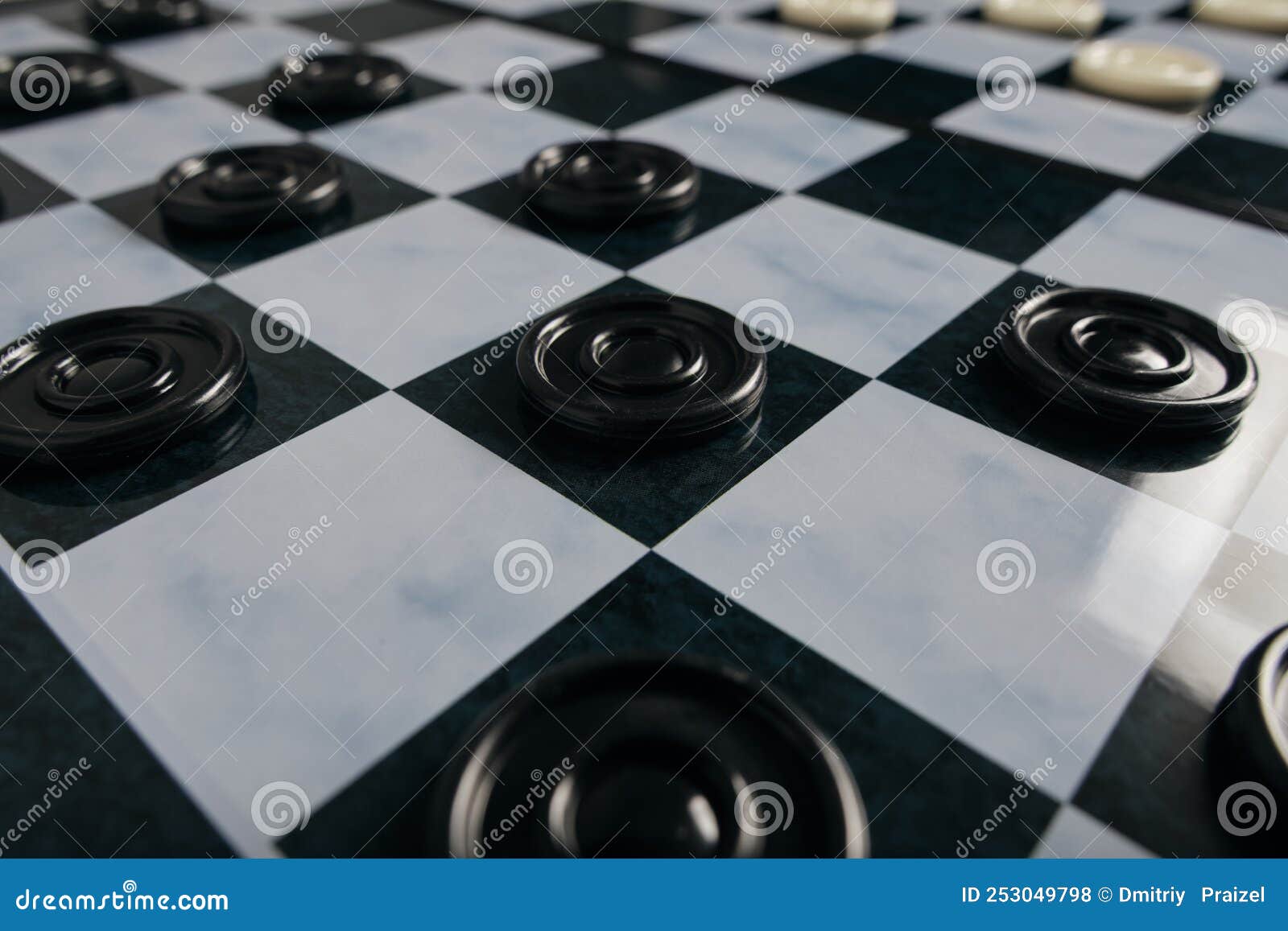Background, Checkers Board with Checkers, Checkers is Logical Game for ...