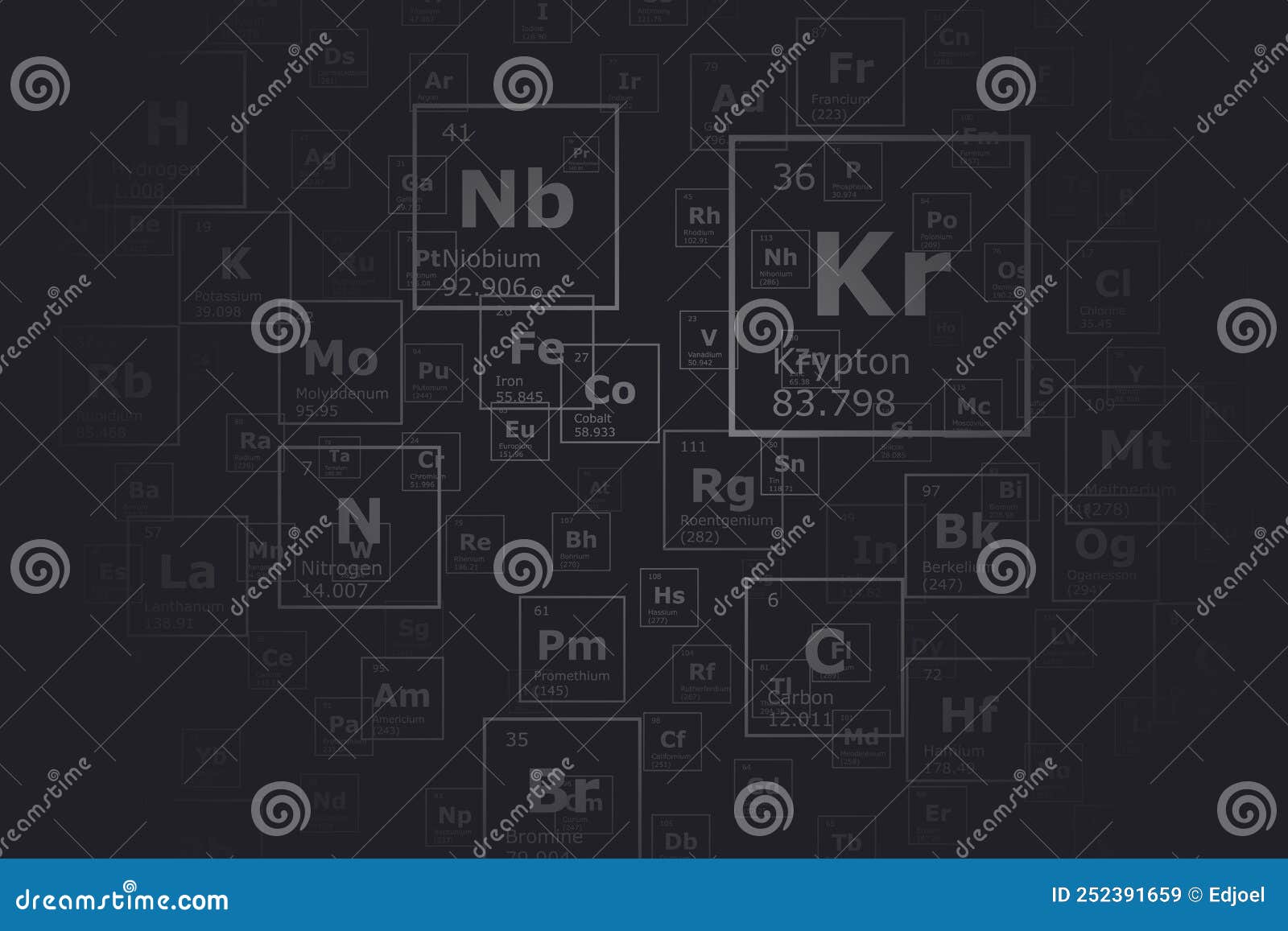 Background of the Chemical Elements of the Periodic Table with Their ...