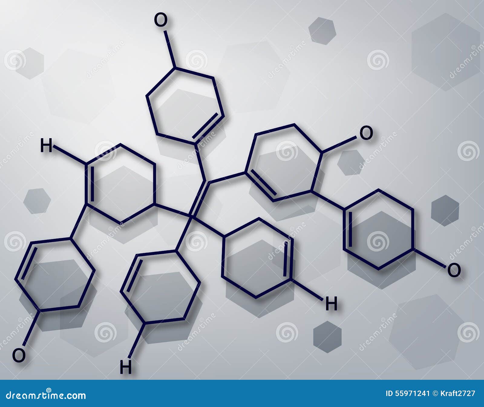 Background with Chemical Molecules Stock Illustration - Illustration of ...