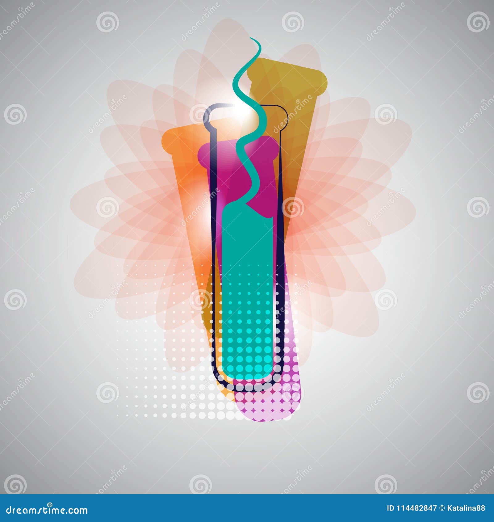 Background with Chemical Tubes Stock Vector - Illustration of ...