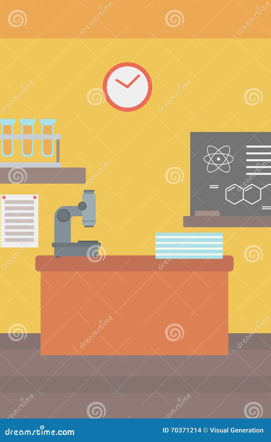 Background of Chemistry Class. Stock Vector - Illustration of classroom ...