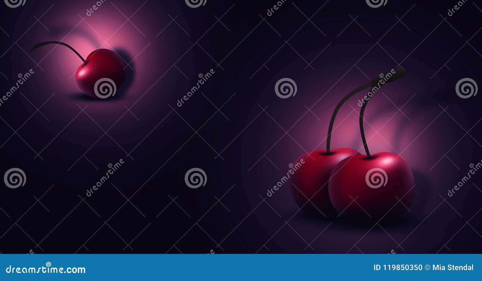 Cherry Background, Cherry Fruit Pattern on Isolated White ...