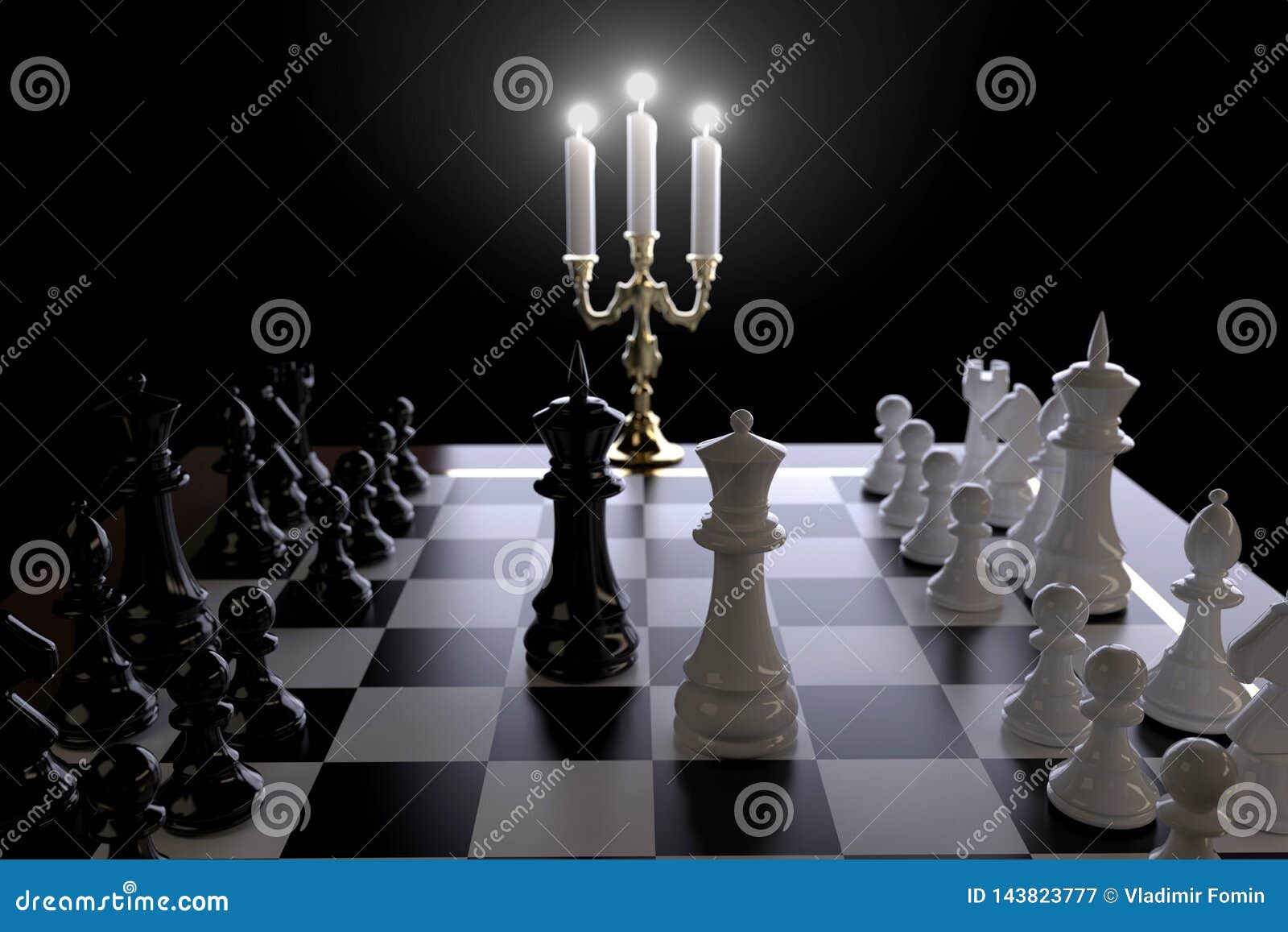Chess and candles. stock illustration. Illustration of candles - 143823777