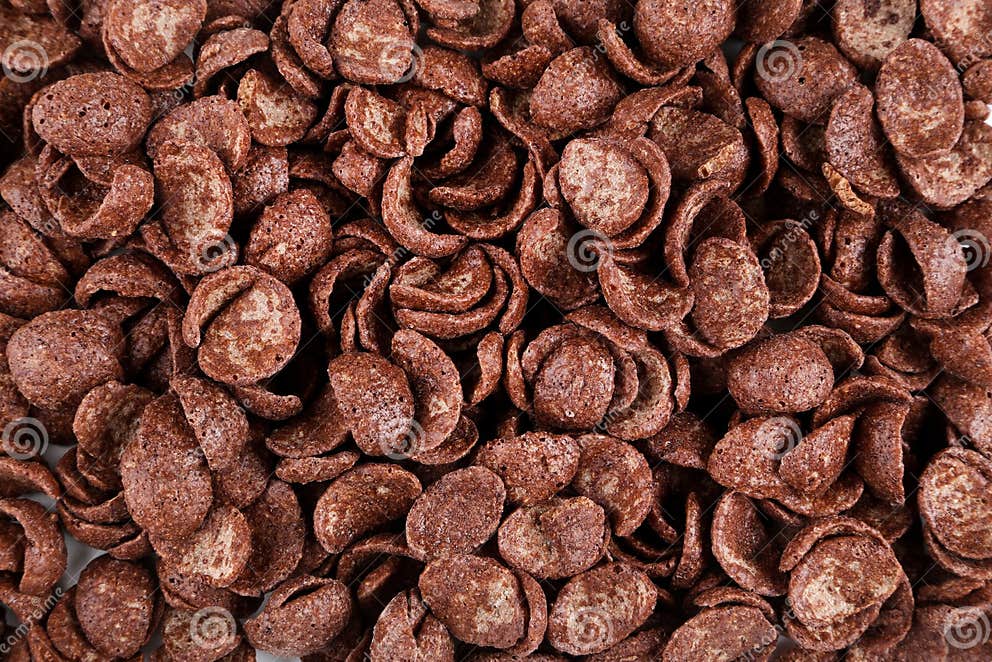 Chocolate corn flakes stock image. Image of flakes, granola - 157142251