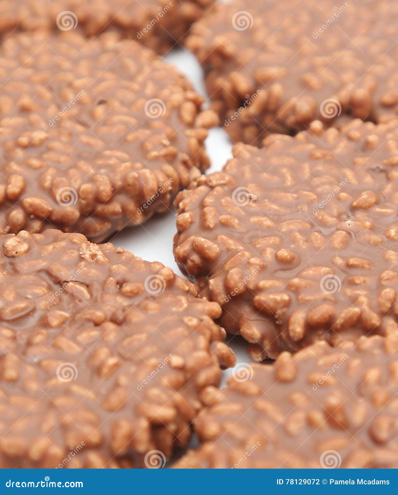 A Background of Chocolate Crisp Rice Stock Photo - Image of crispy ...