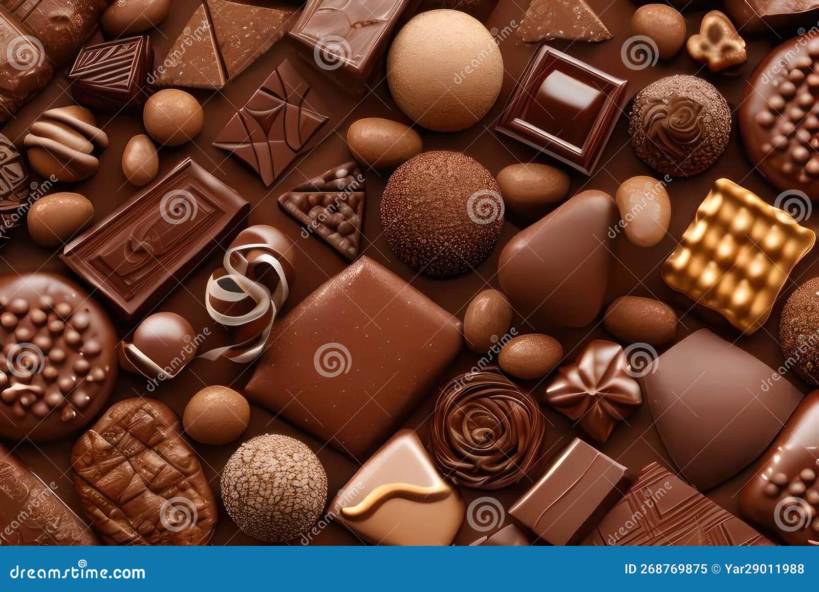 Background of Chocolates. AI Generated Stock Illustration ...