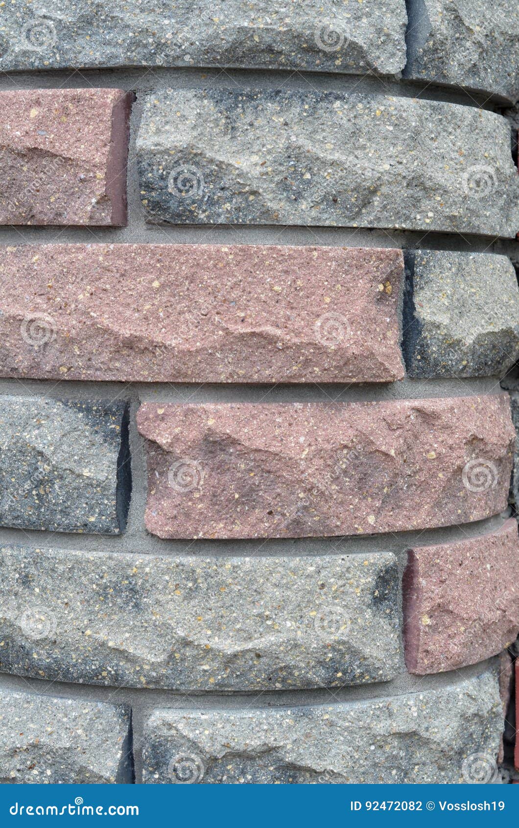 Background of Chopped Round Brick. Stock Photo - Image of column, round ...