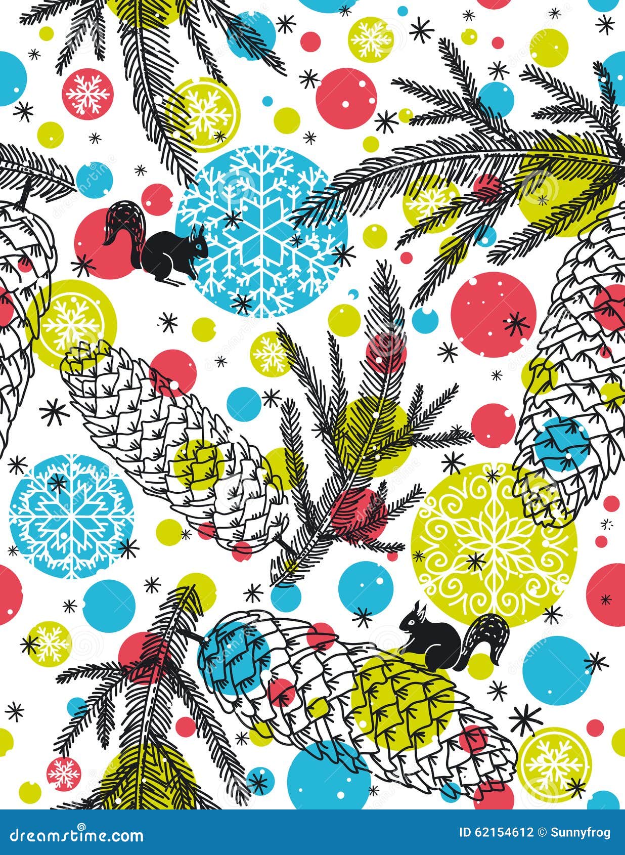 Background with Christmas Elements Suitable for Wrapping Paper, Stock ...