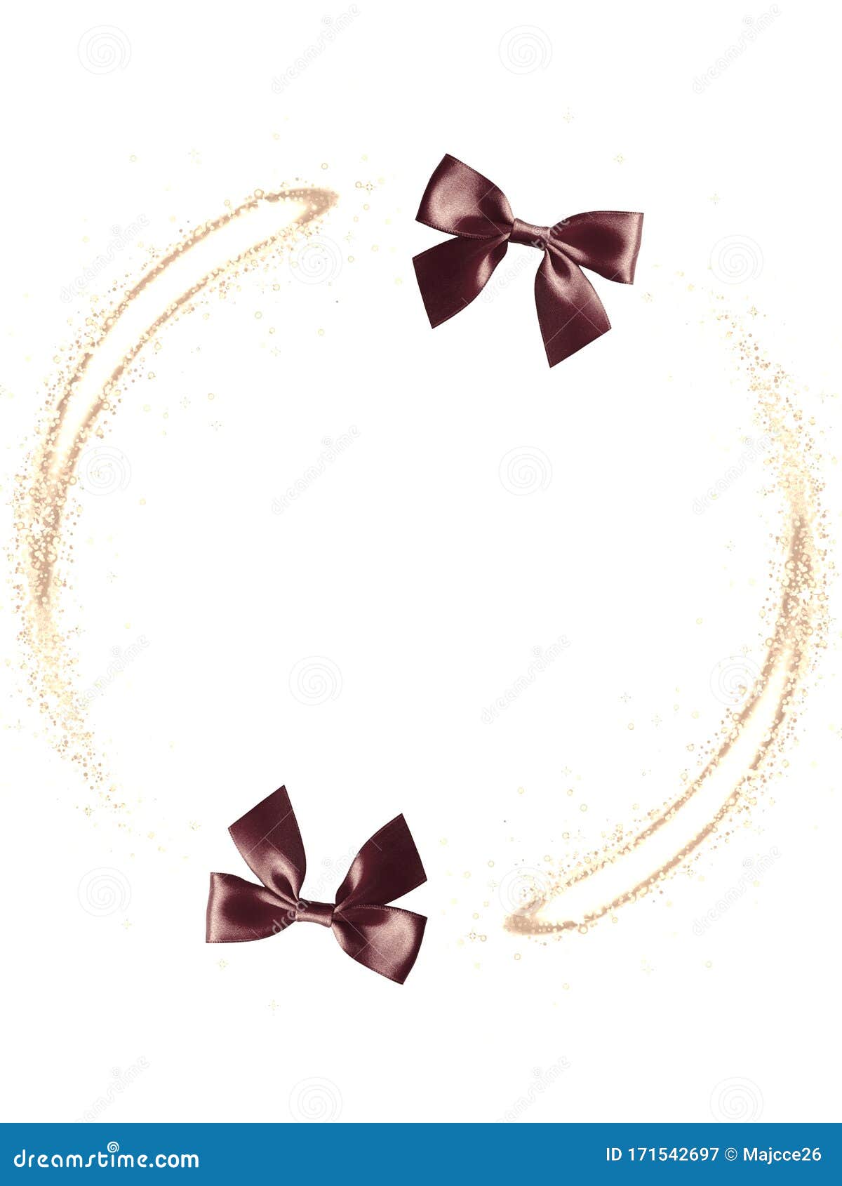 Background Circle Ribbon with Bow Frame Stock Image - Image of frame ...