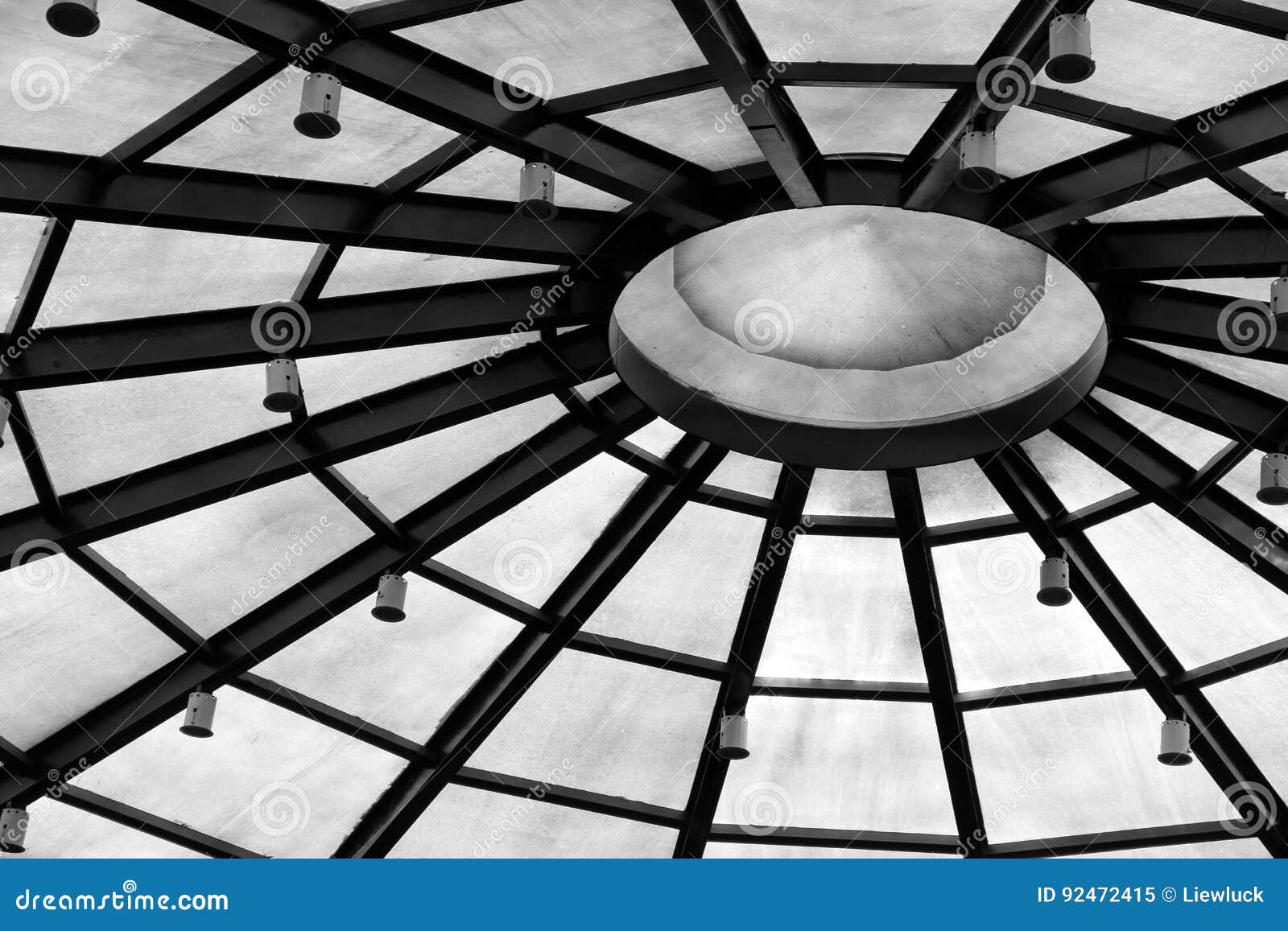 Background with Circle Structure Under Roof Stock Image - Image of ...