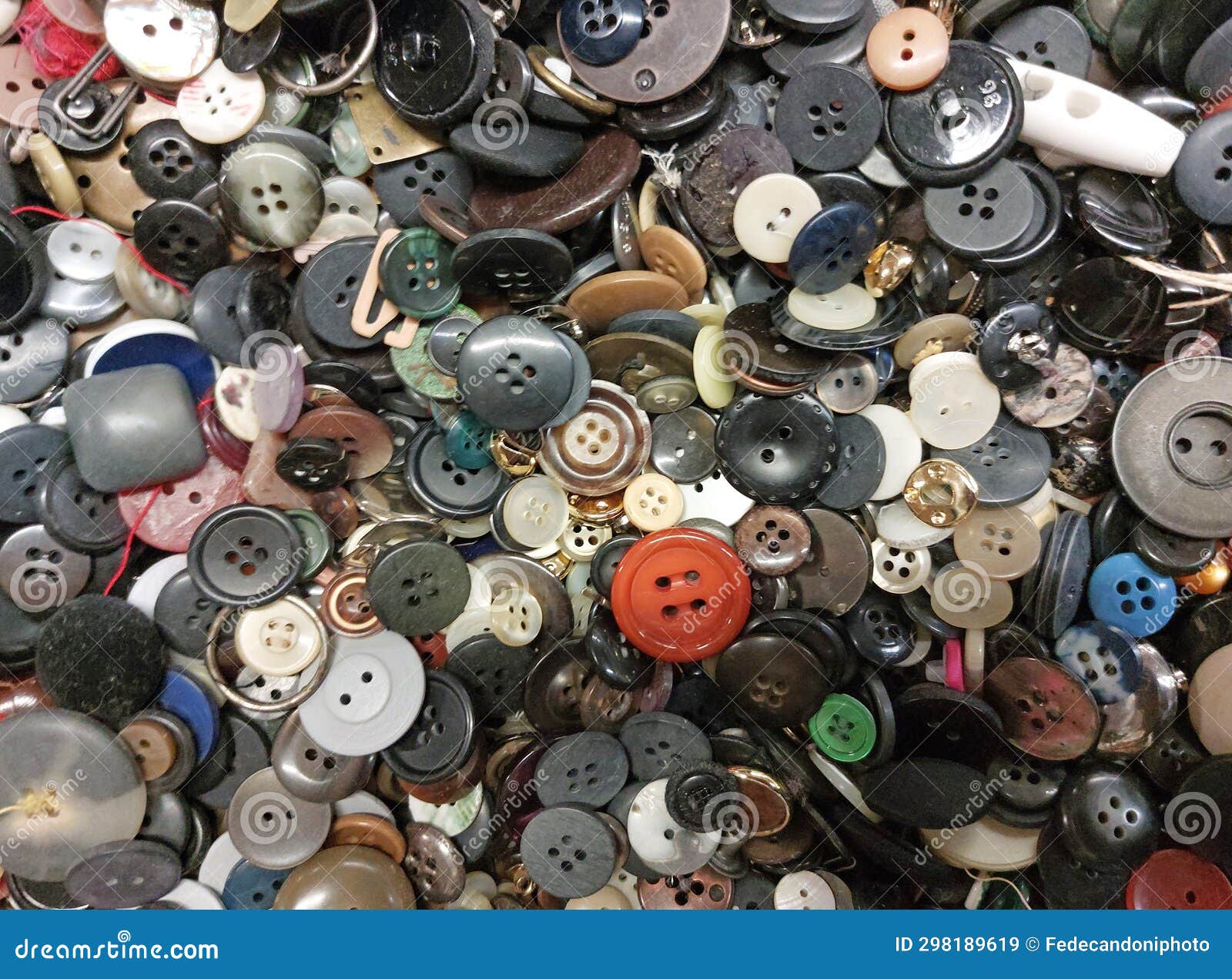 Background of Circular and Other Shaped Buttons in the Tailoring Shop ...