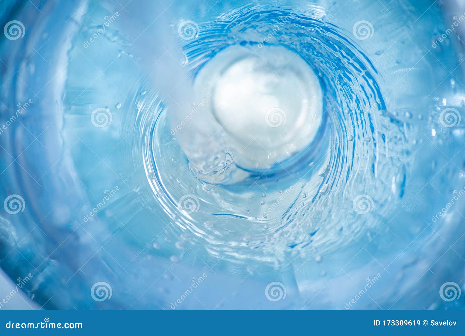 Background with a Circular Swirl of Blue Clear Water Stock Image ...