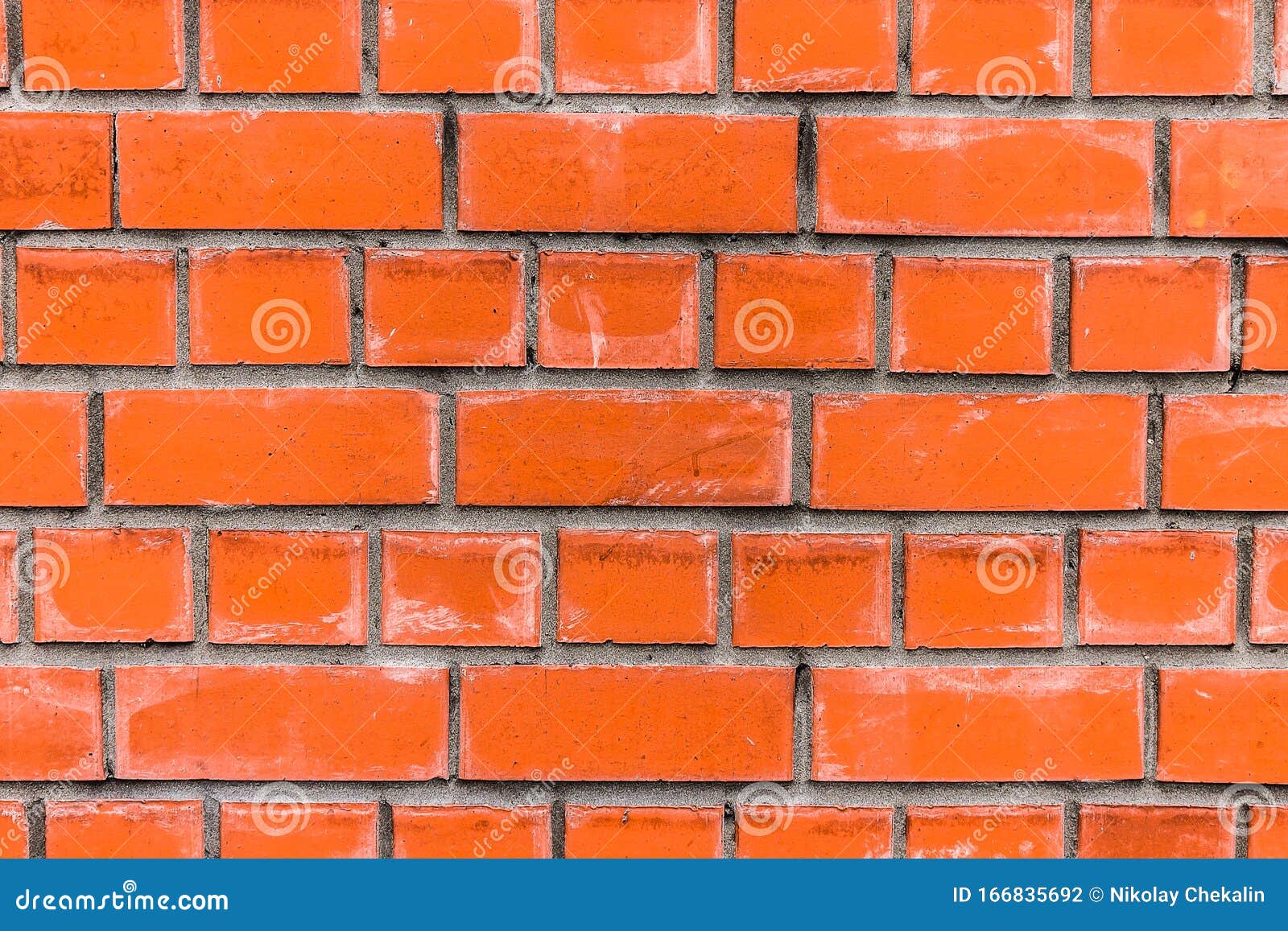 Background, Classic Brick Wall Texture with Scratches and Cracks Stock ...