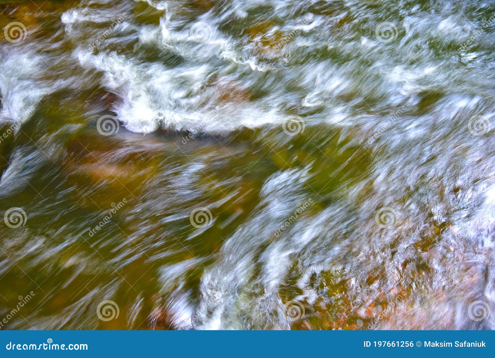 Background Of Clean Water In Fast River Flow. Fast Flow In Mountain ...