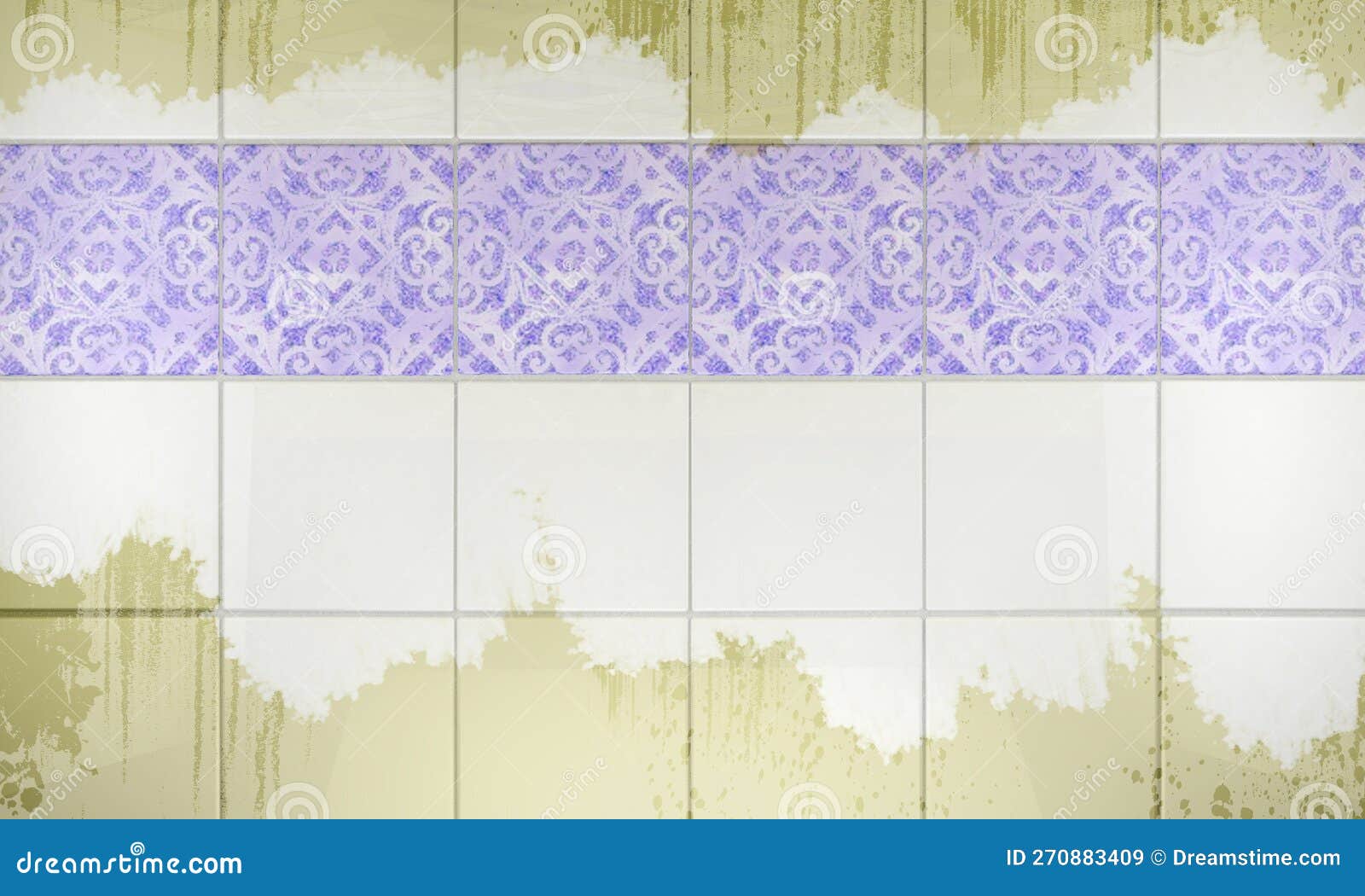 Clean Tile Wall Bathroom Background Stock Illustration - Illustration ...