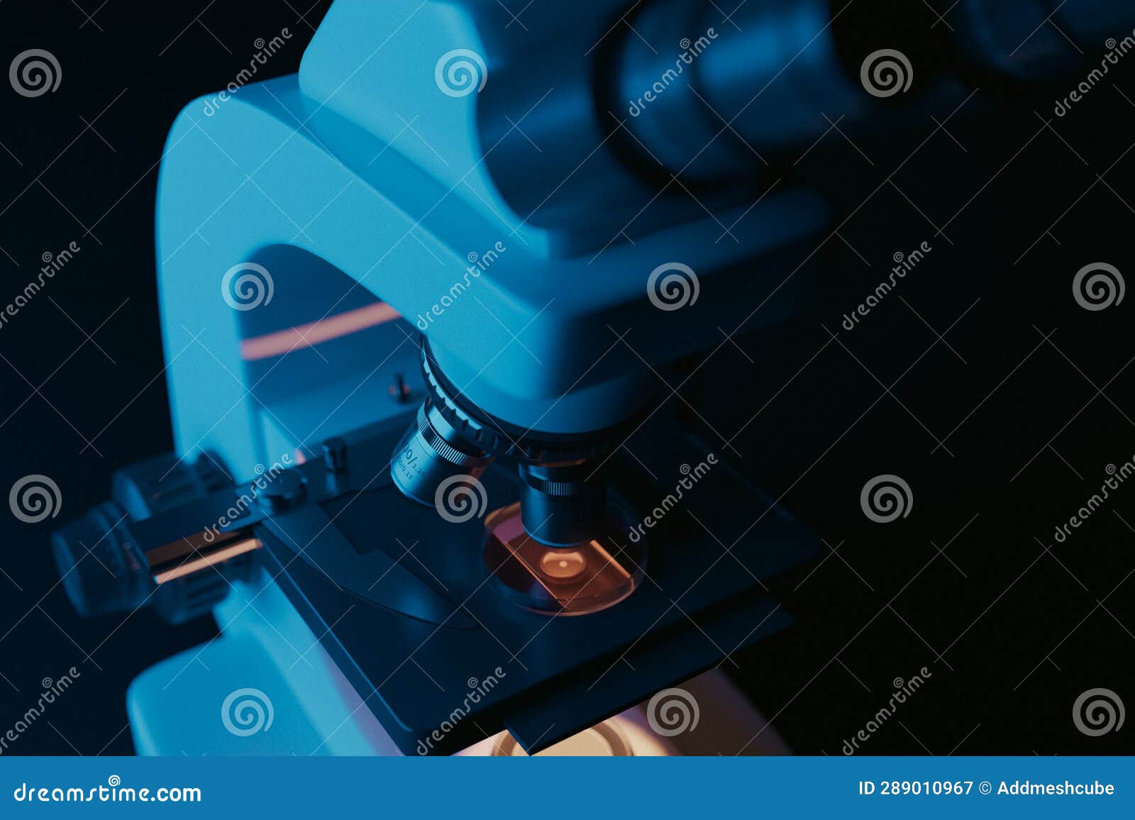 Background of Close-up Microscope of Biotechnology Research Concept, 3d ...
