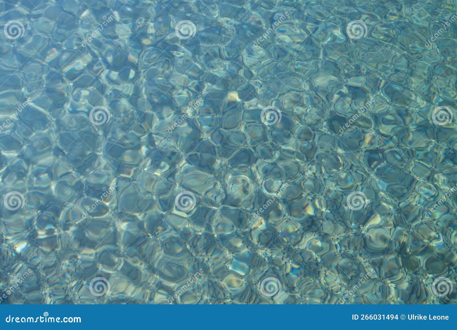 Background, Closeup and Texture of a Blue Water Surface Over a Bottom ...