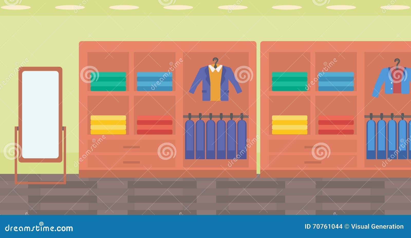 Background of Clothes Store. Stock Vector - Illustration of layout ...