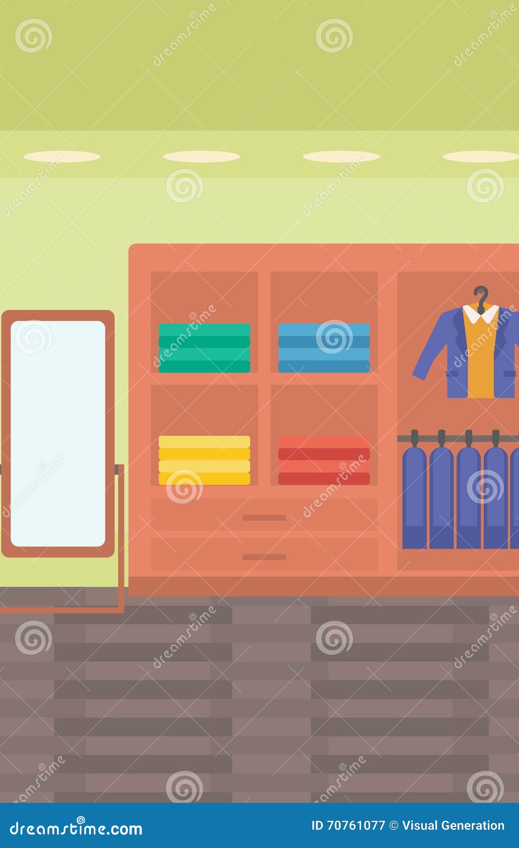 Background of Clothes Store. Stock Vector - Illustration of industry ...