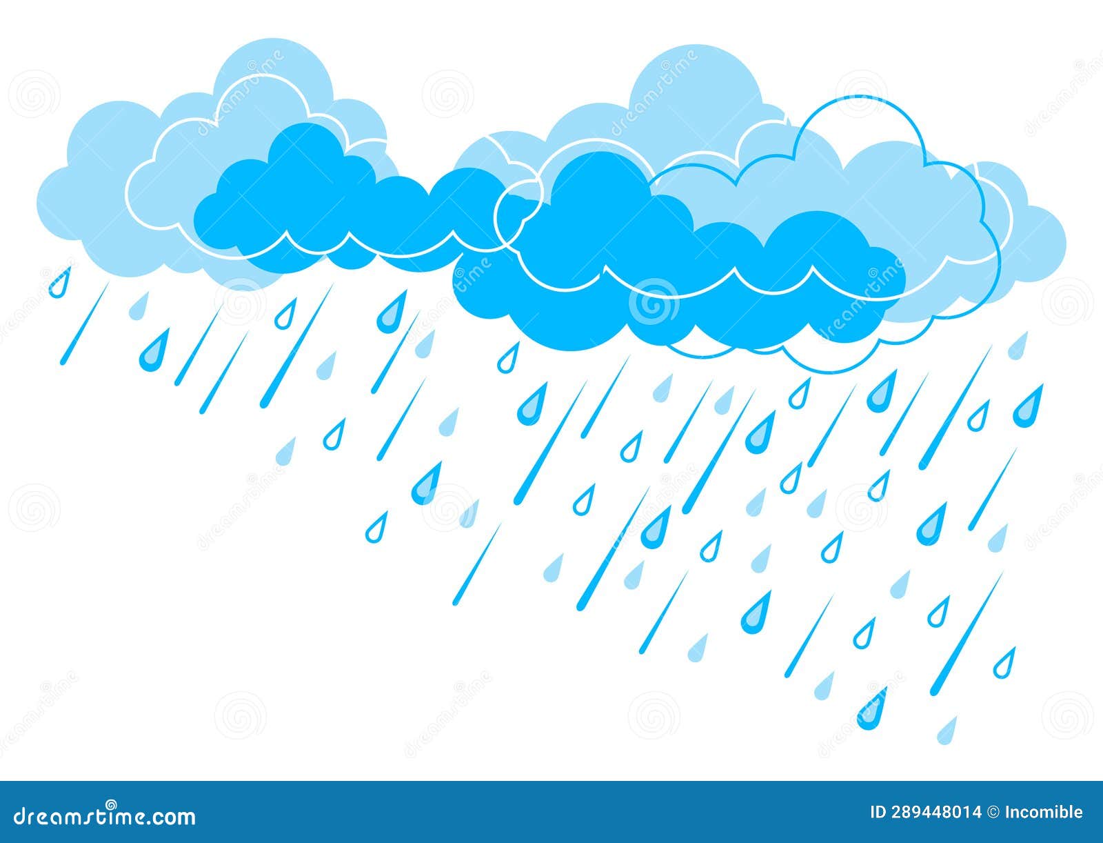 Background with Clouds and Rain. Stylized Image of Rain Stock ...