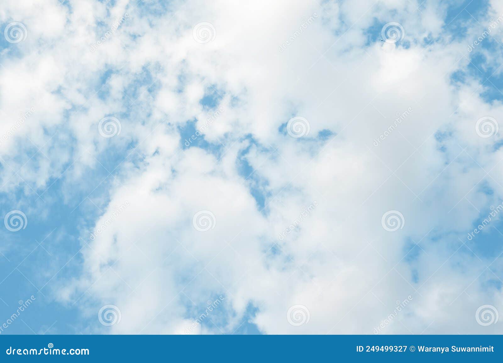 Background with Clouds Scatter on Blue Sky, Beautiful Nature Stock ...