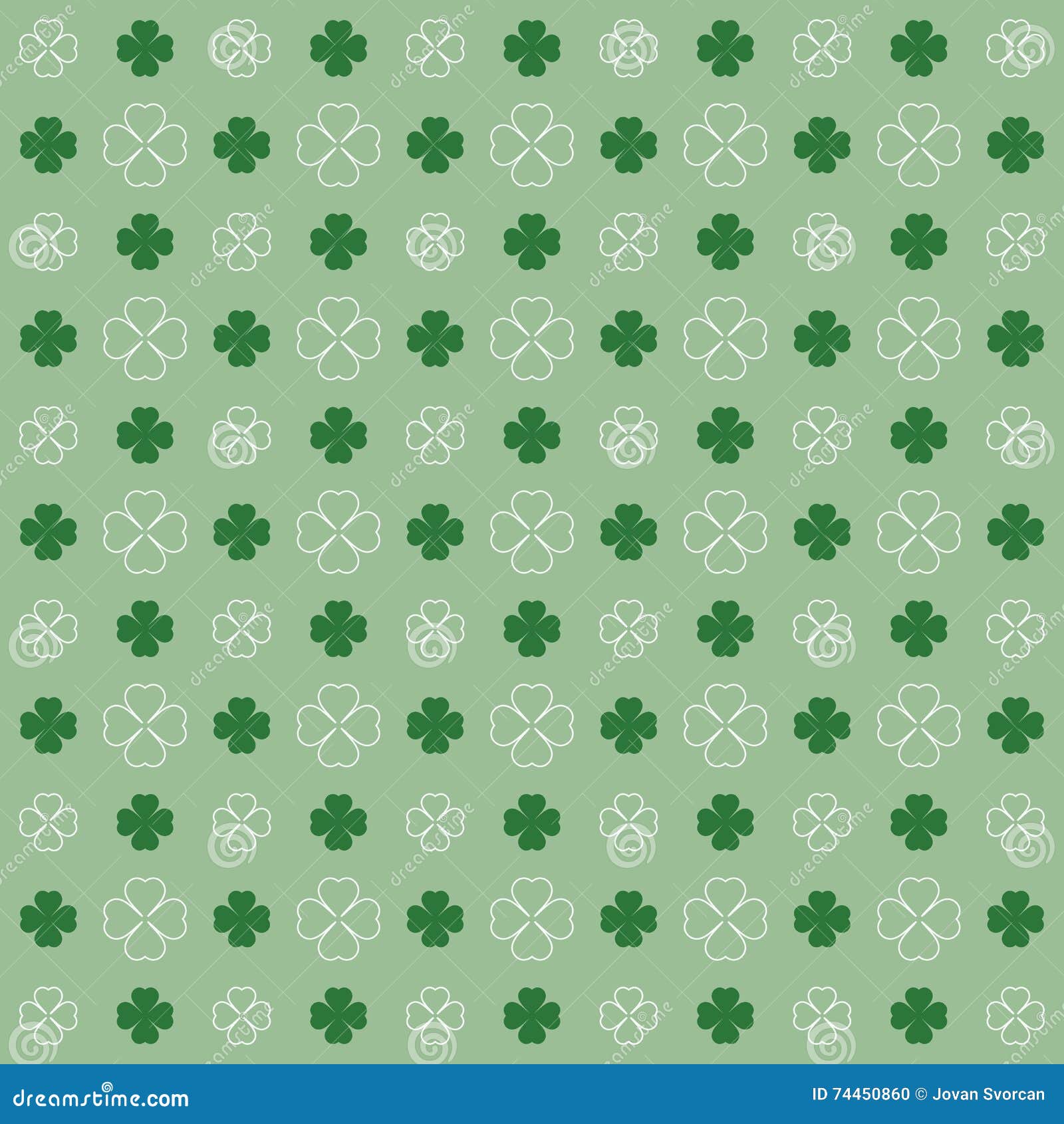 Background with Clover Pattern Stock Vector - Illustration of ...