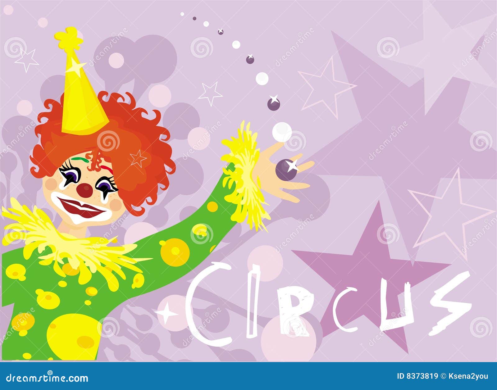 Background with clown stock vector. Illustration of show - 8373819