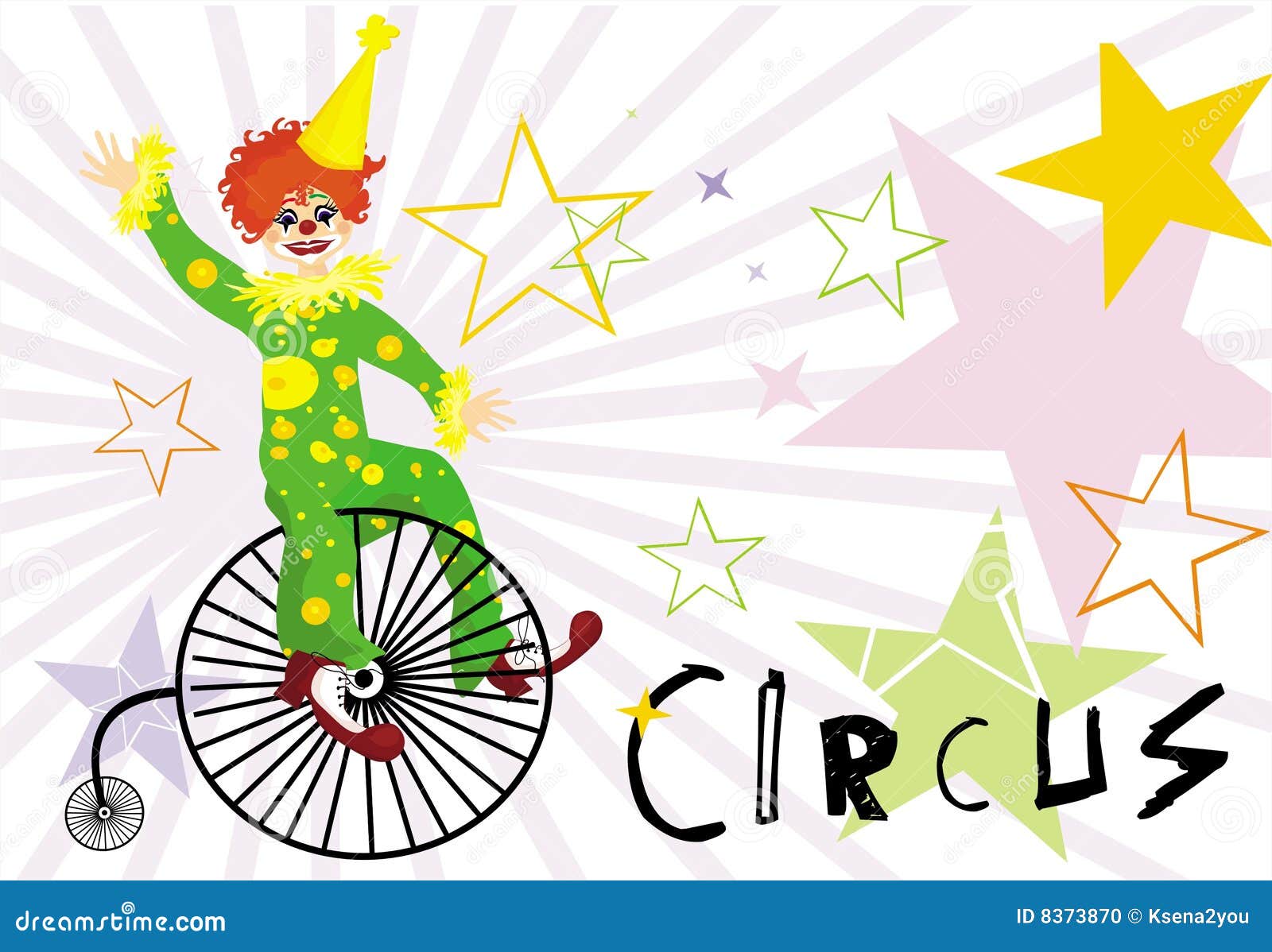 Background with clown stock vector. Illustration of profession - 8373870