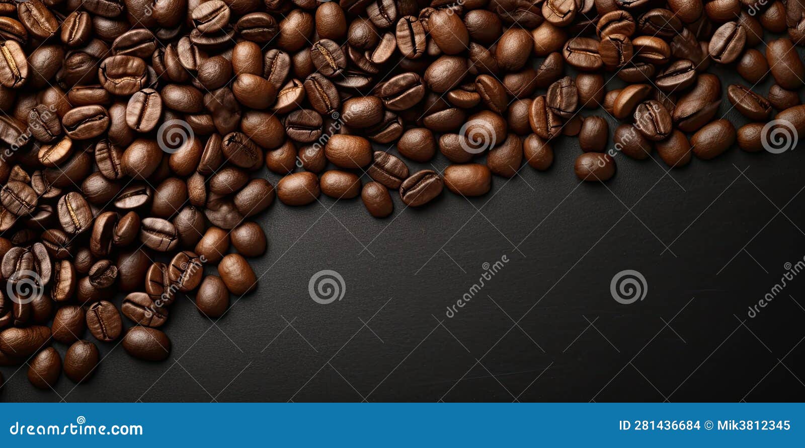Background with Coffee Beans and Copy Space. Stock Illustration ...