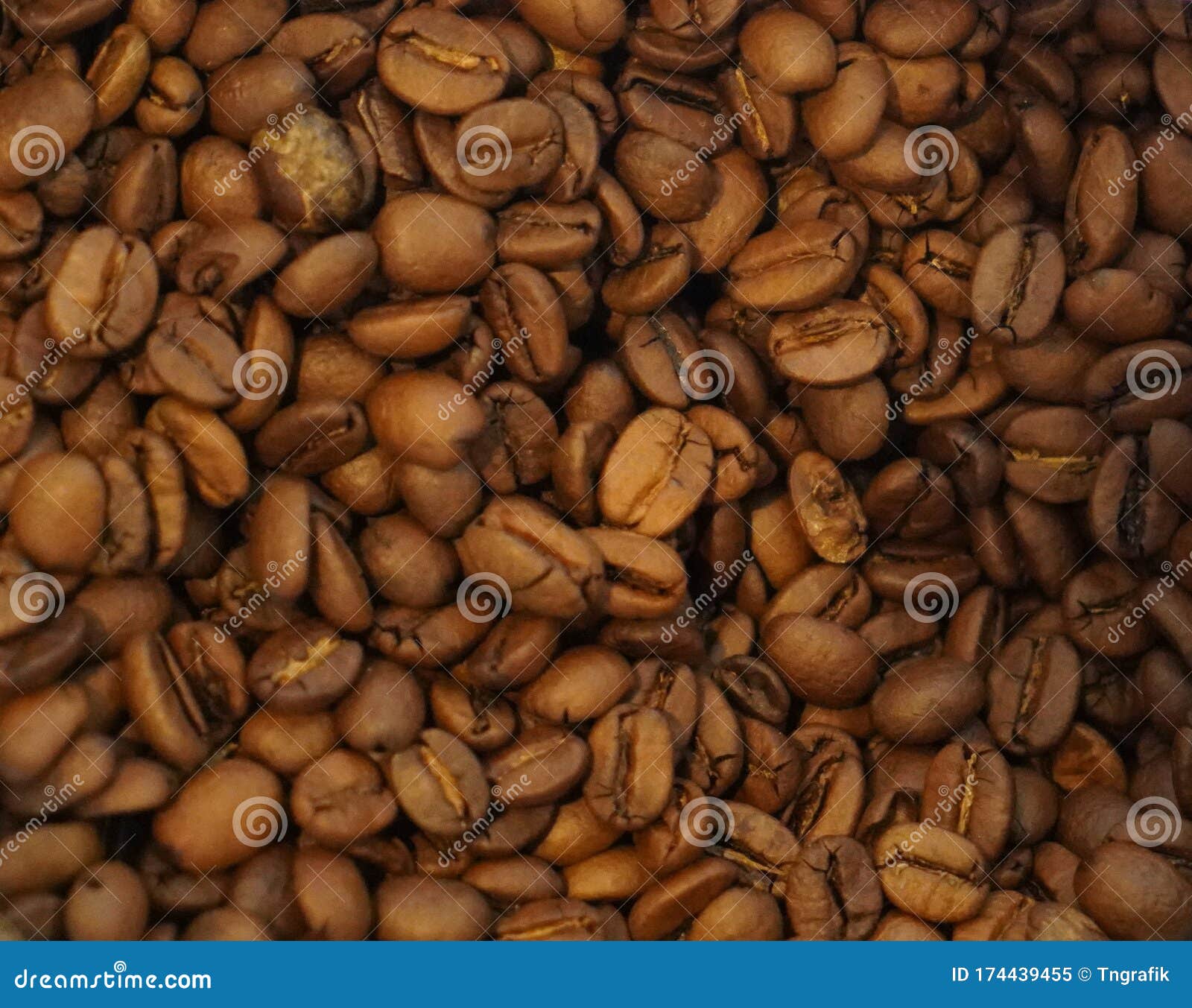 The Background of Coffee Beans Stock Image - Image of closeup, black ...