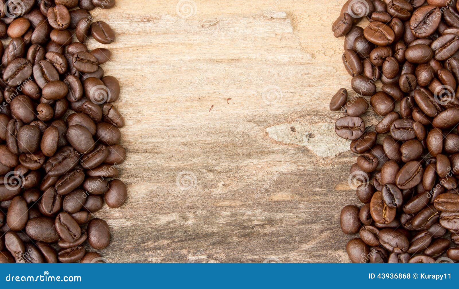 Background with Coffee Beans and Wood Texture Stock Photo - Image of ...