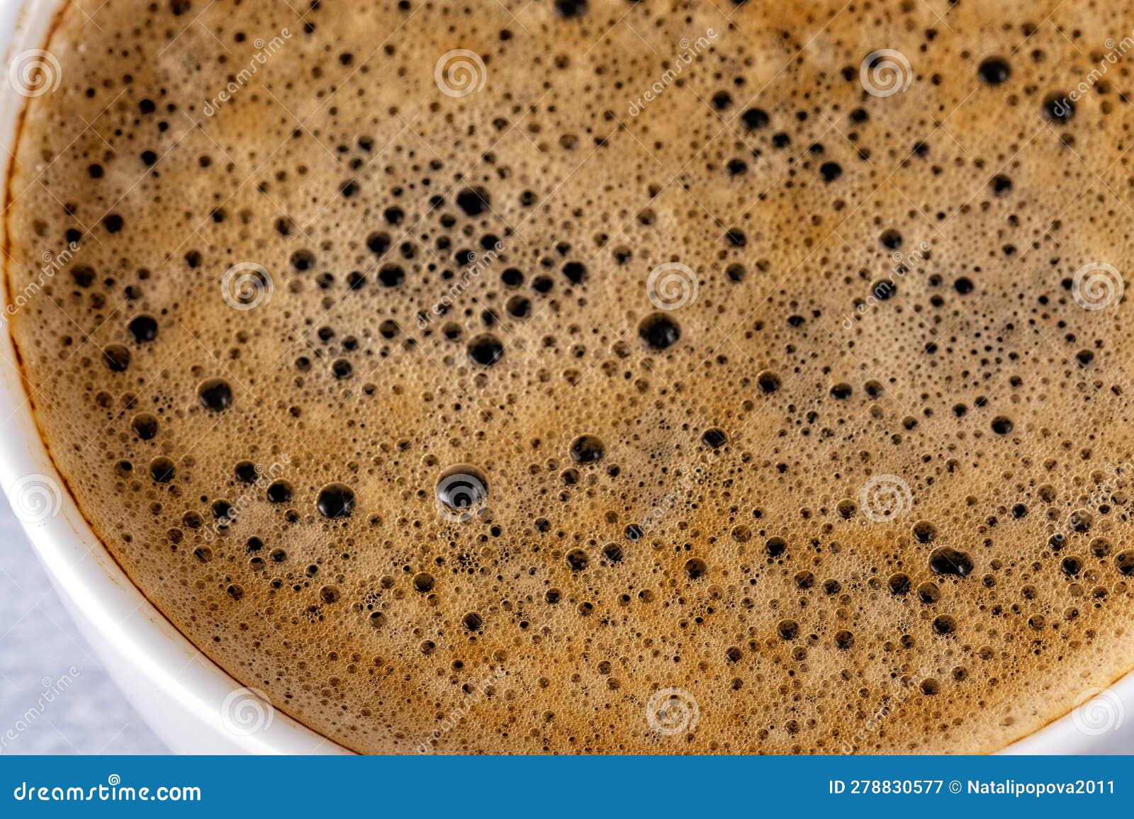 Background with Coffee Foam. Top View of a Cup of Coffee Stock Image ...