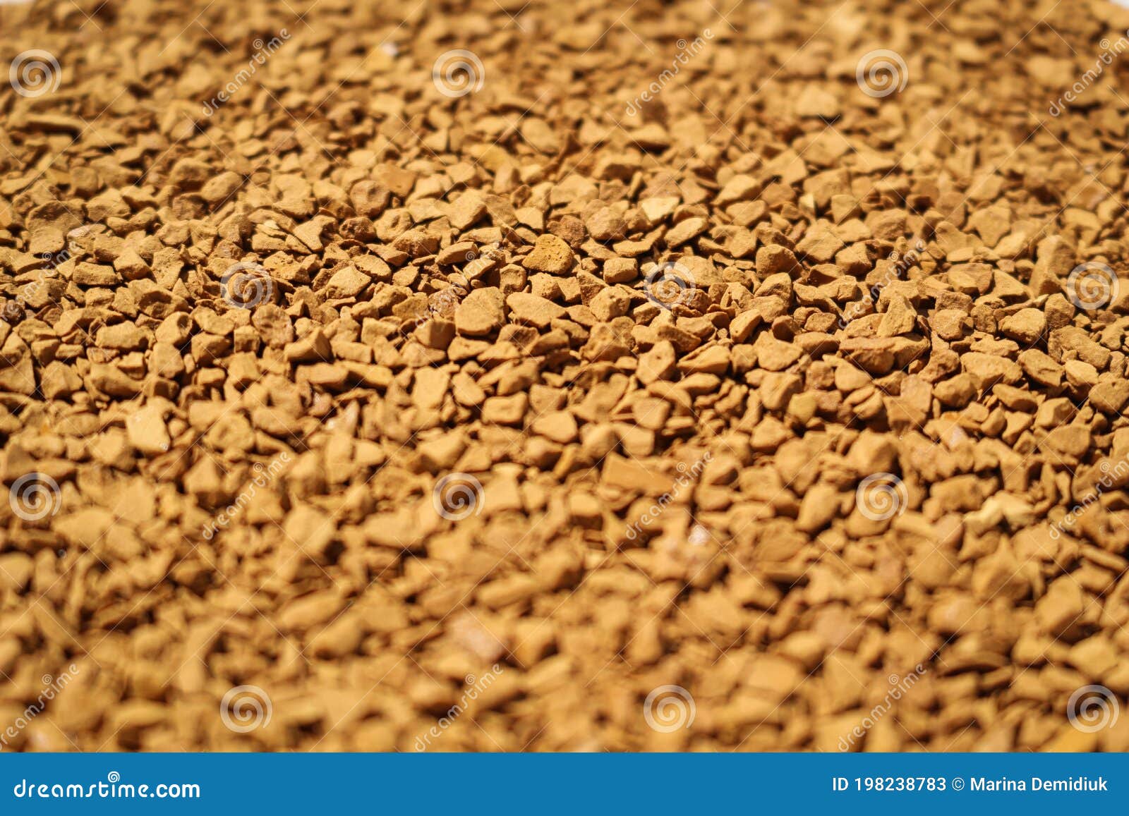 Background of Coffee Granules at Life-size Magnification Stock Image ...