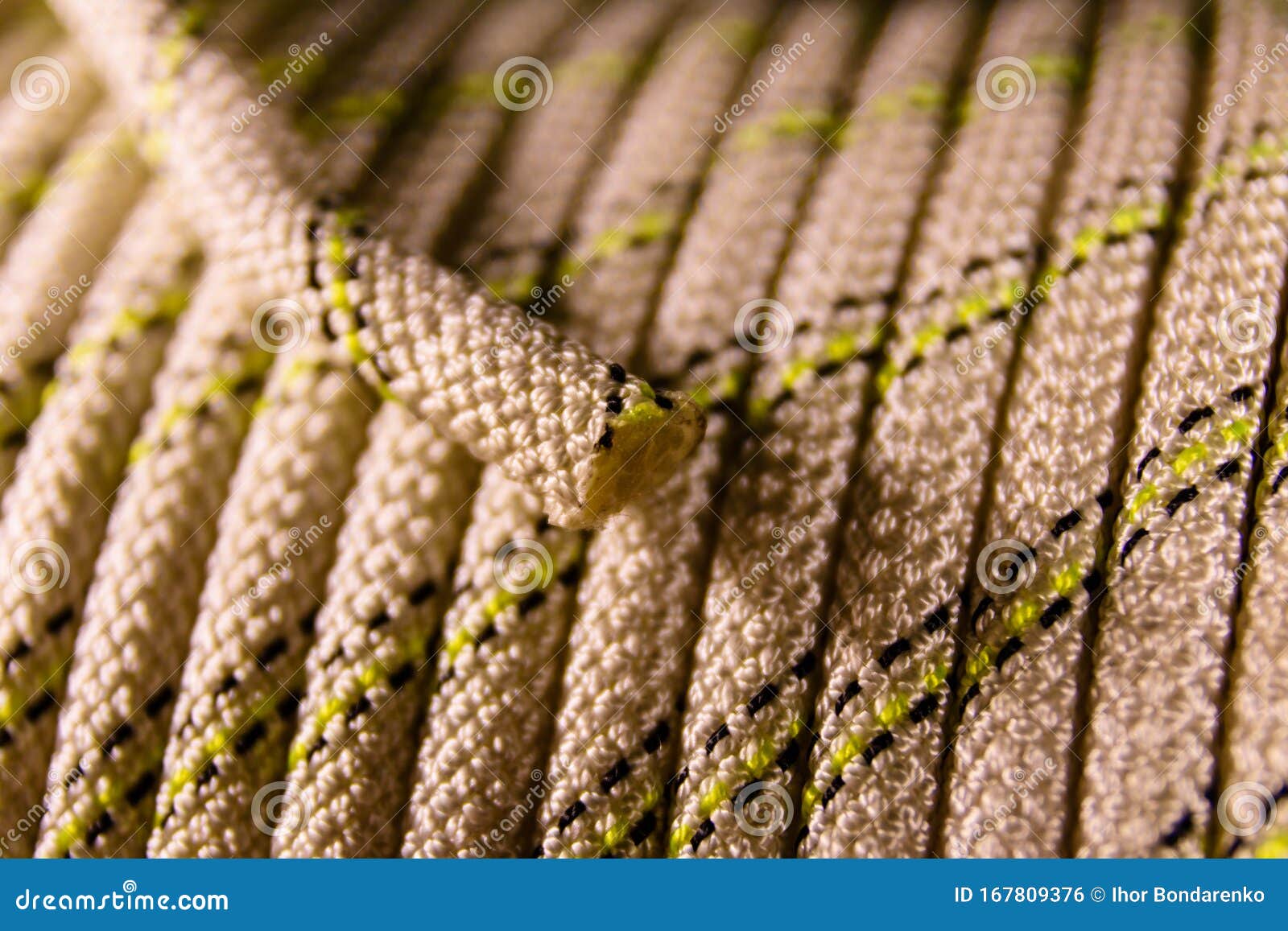 Background of the Coiled Climbing Rope Stock Photo - Image of alpinism ...