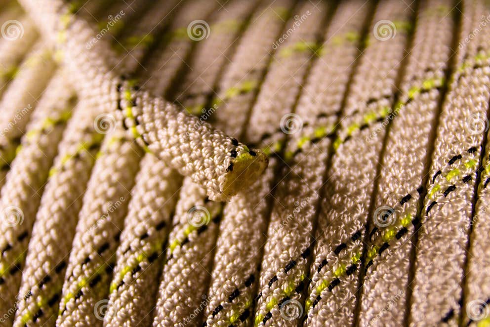 Background of the Coiled Climbing Rope Stock Photo - Image of alpinism ...