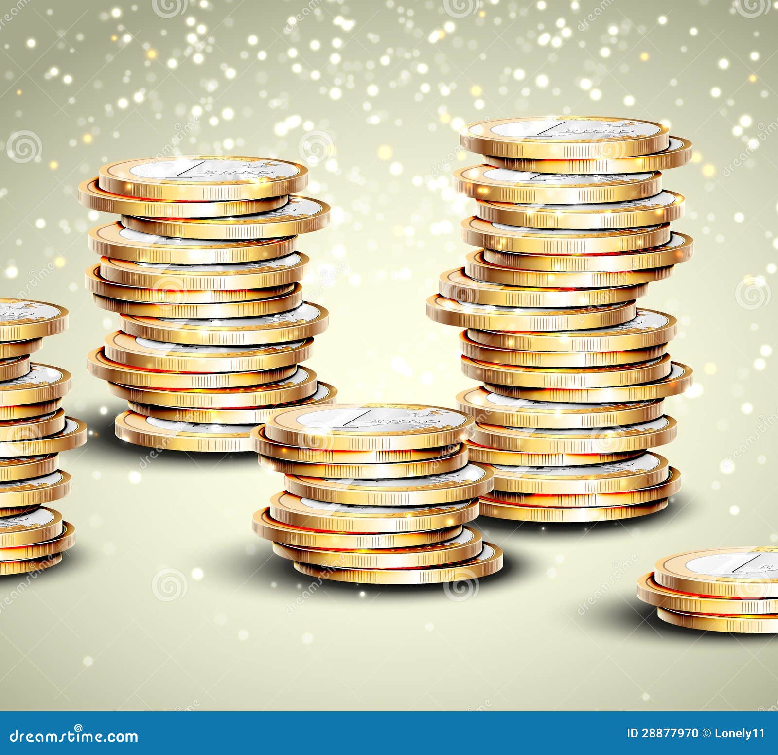 Background with coins stock vector. Illustration of coin - 28877970