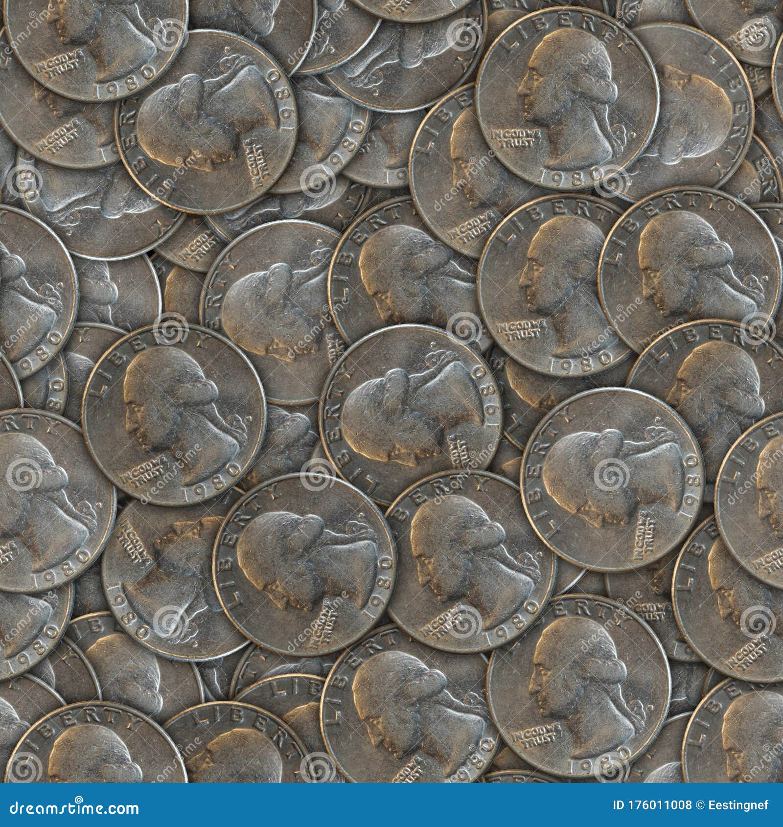 Background of Coins. Quarter Dollar Stock Photo - Image of coins ...