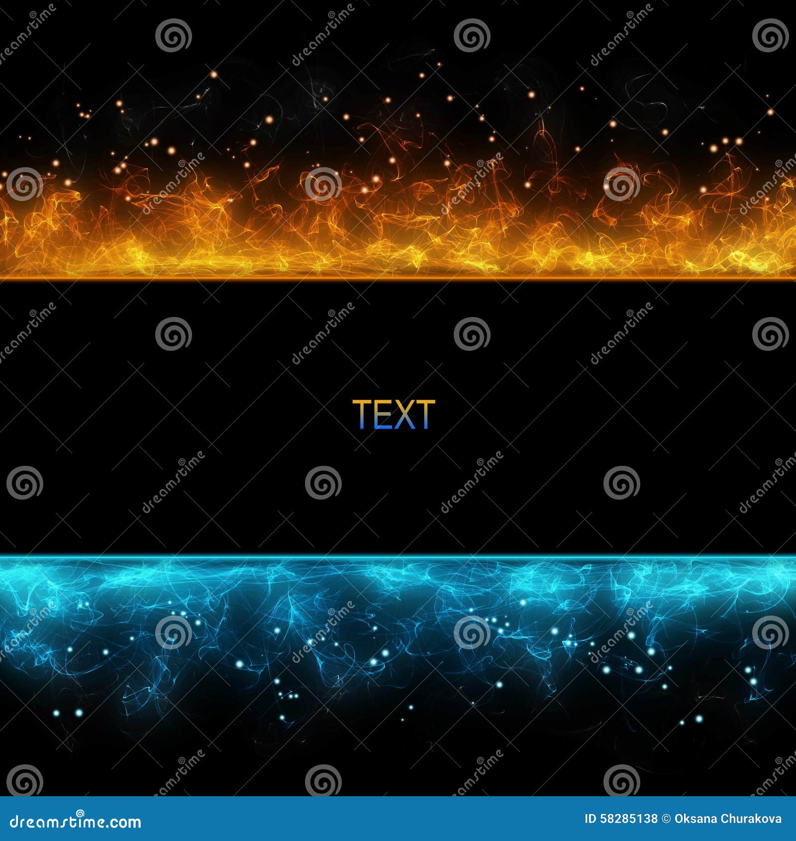 Background with Cold and Hot Fire Stock Illustration - Illustration of ...