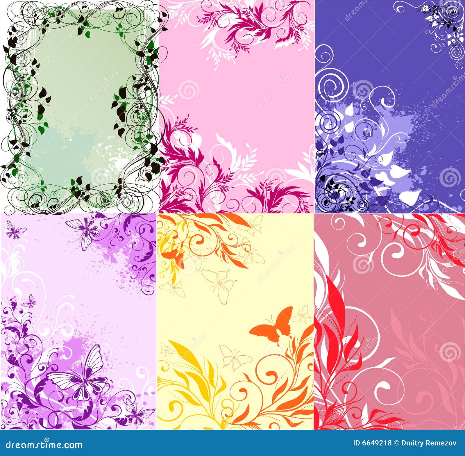 Background collection stock vector. Illustration of grunge - 6649218