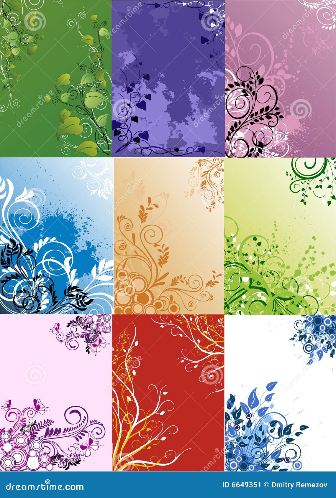 Background collection stock vector. Illustration of decoration - 6649351