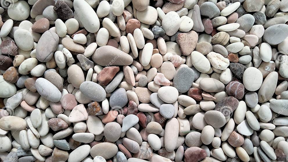 Background of a Collection of Pebbles Arranged in Texture Stock Image ...