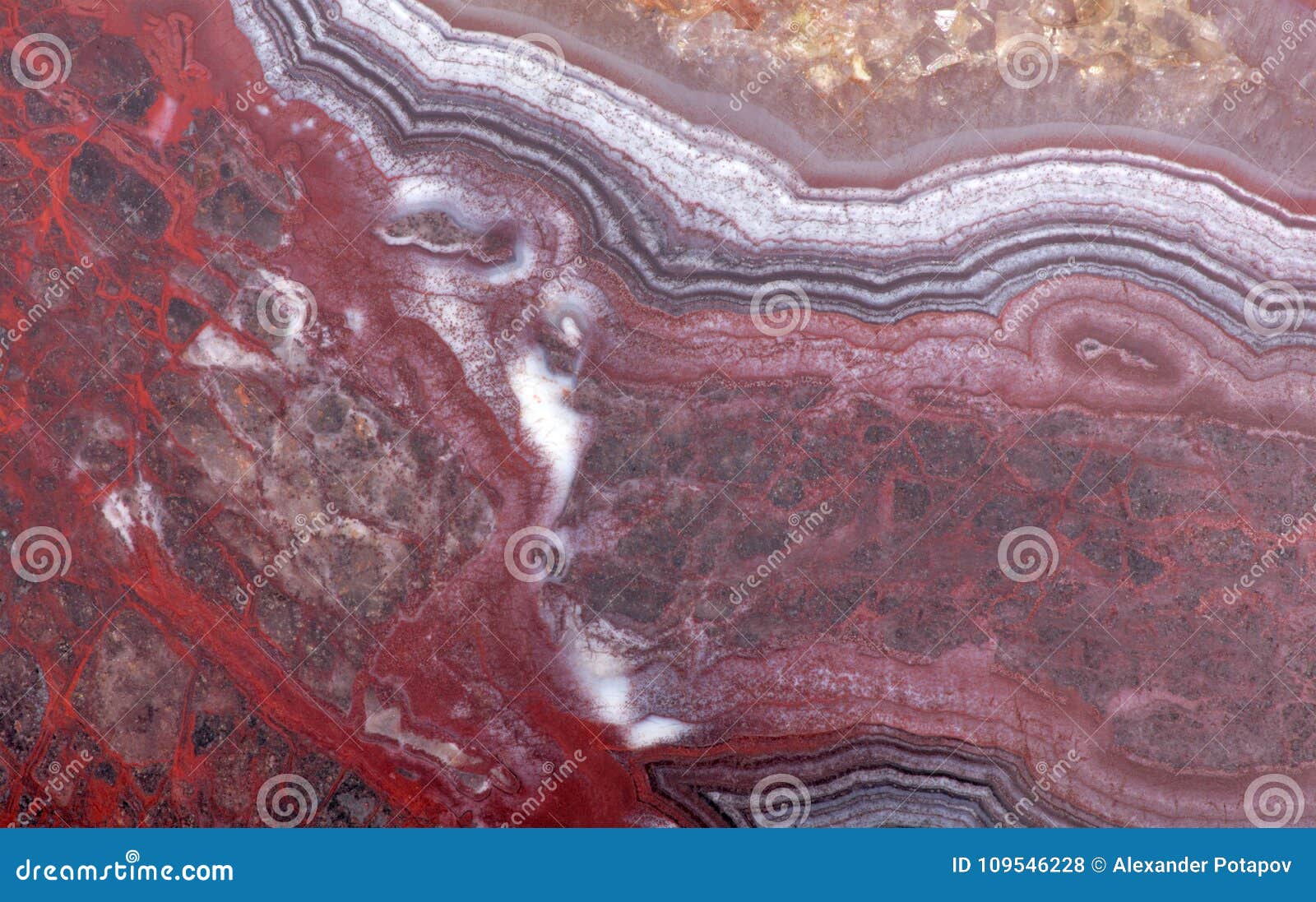 White and Red Agate Pattern Stock Photo - Image of onyx, close: 109546228